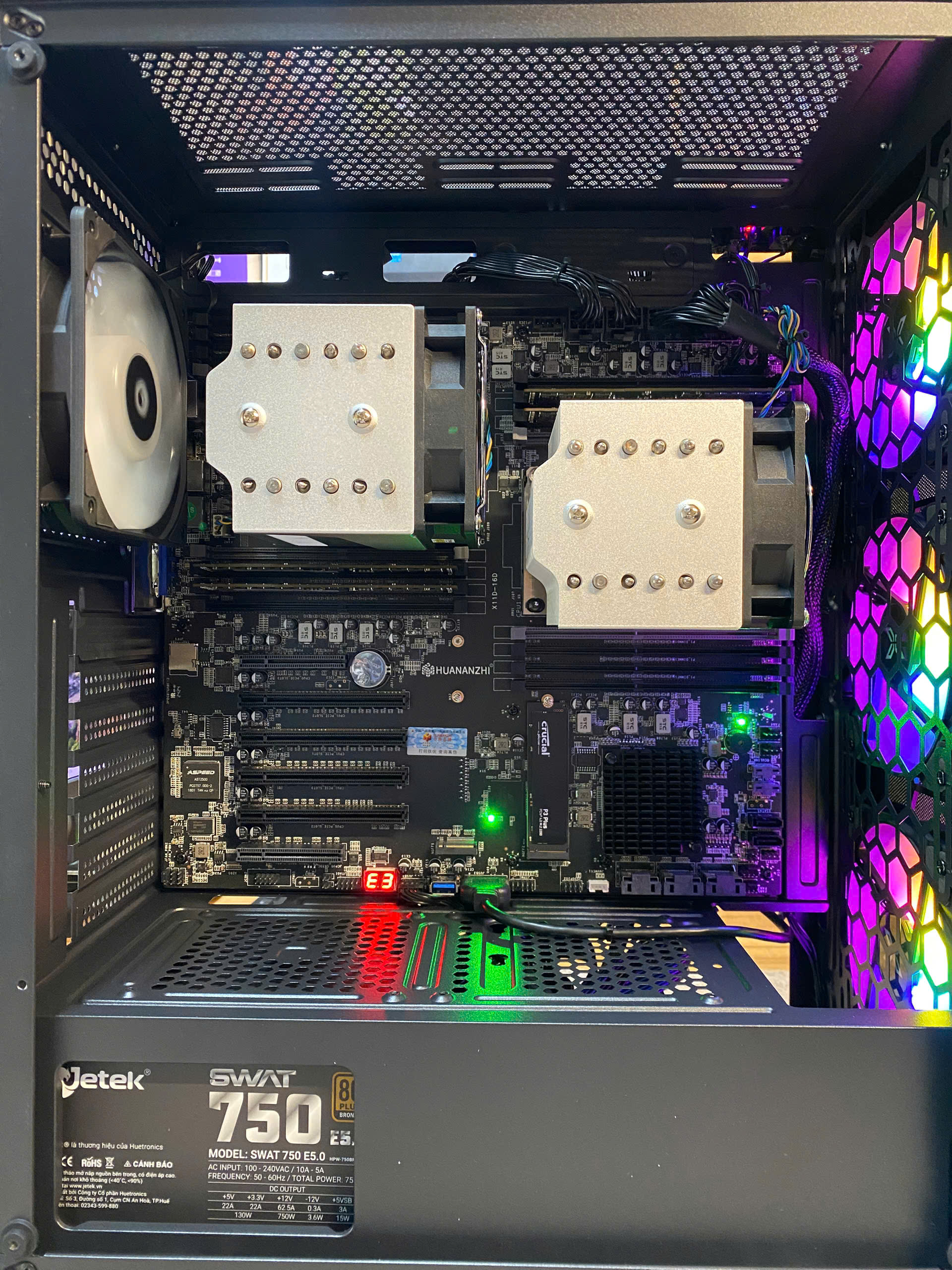 HUANANZHI X11D-16D / DUAL XEON PLATINUM 8171M/ RAM 128GB / SSD 1TB